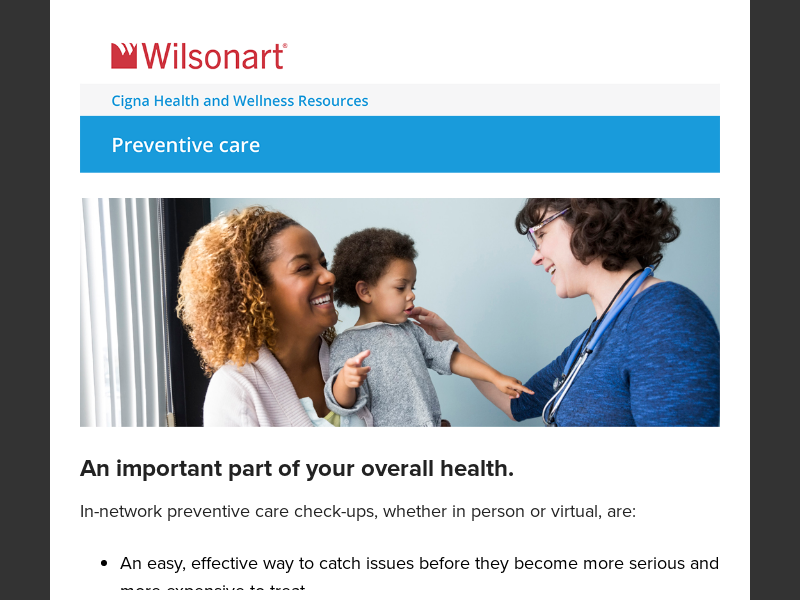 Wilsonart - Health & Wellness Resources Go-To GuidePreventive Care