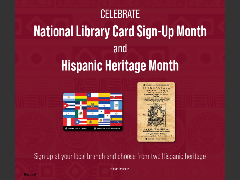 September 2022Hispanic Heritage Month Library Card