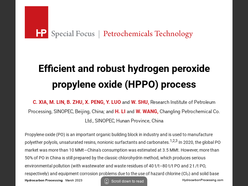 March 2023Special Focus— Xia (SINOPEC)