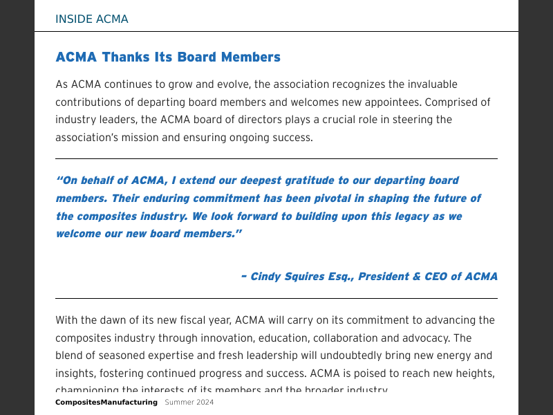 Summer 2024Inside ACMA