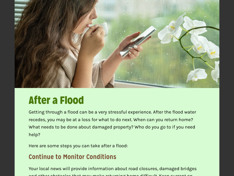 Safety Tips for Floodsafter a flood
