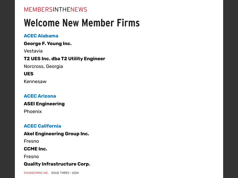 Issue Three 2024Welcome New Member Firms, New National Affiliate ...