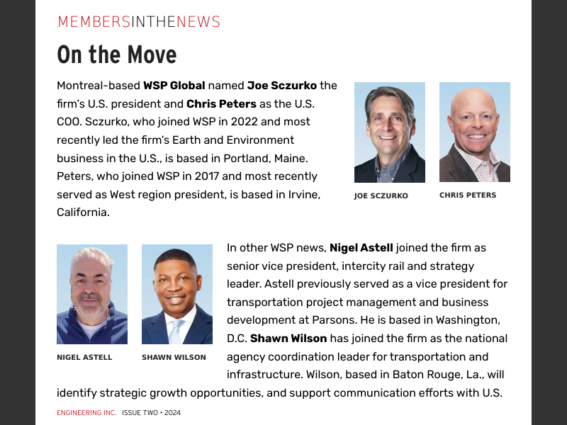 Issue Two 2024Members in the News (On the Move)