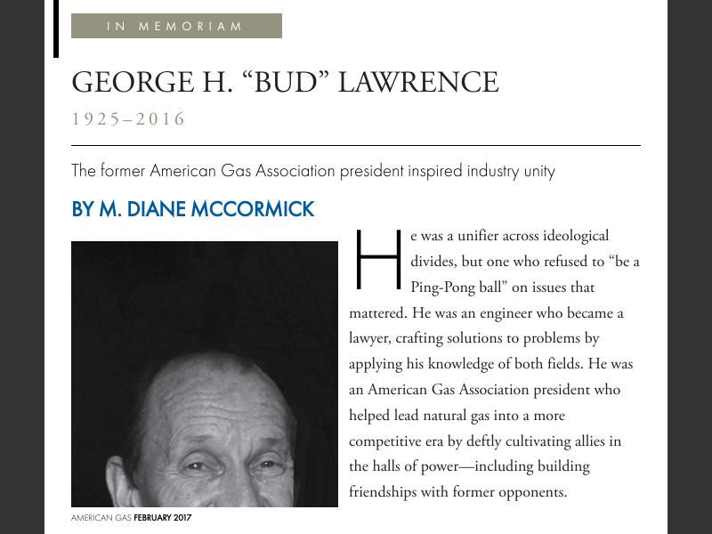 American Gas - February 2017George H. “Bud” Lawrence