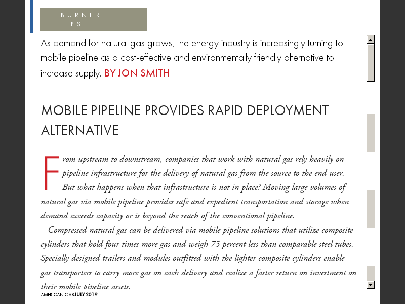 American Gas - July 2019Mobile Pipeline Provides Rapid Deployment ...