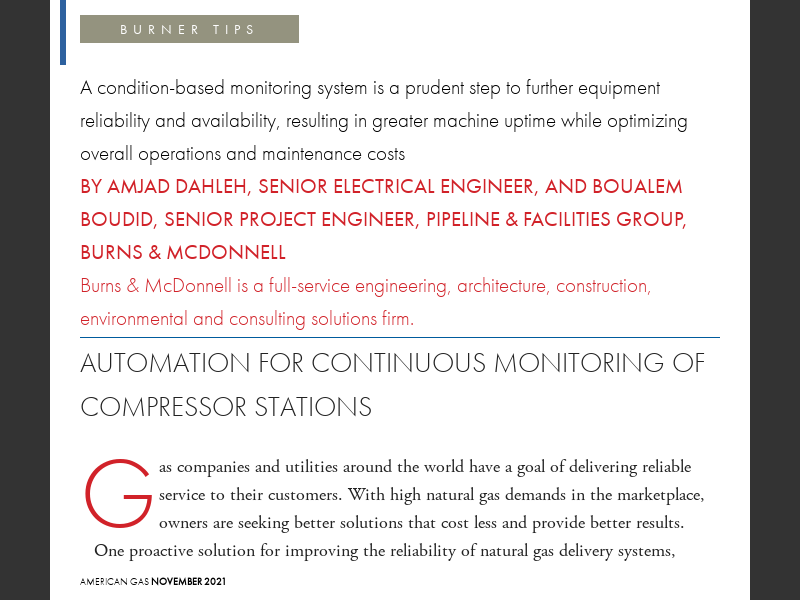 American Gas - November 2021Automation for Continuous Monitoring of ...