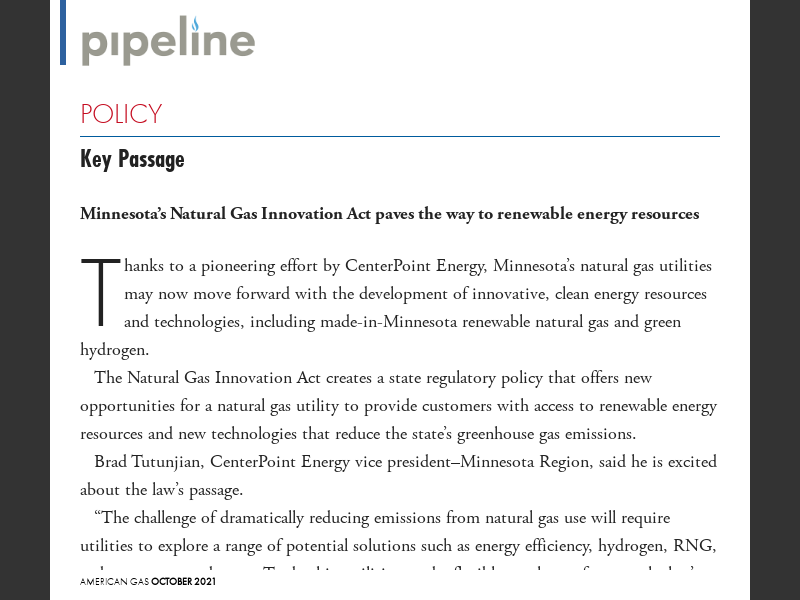 American Gas - October 2021Key Passage
