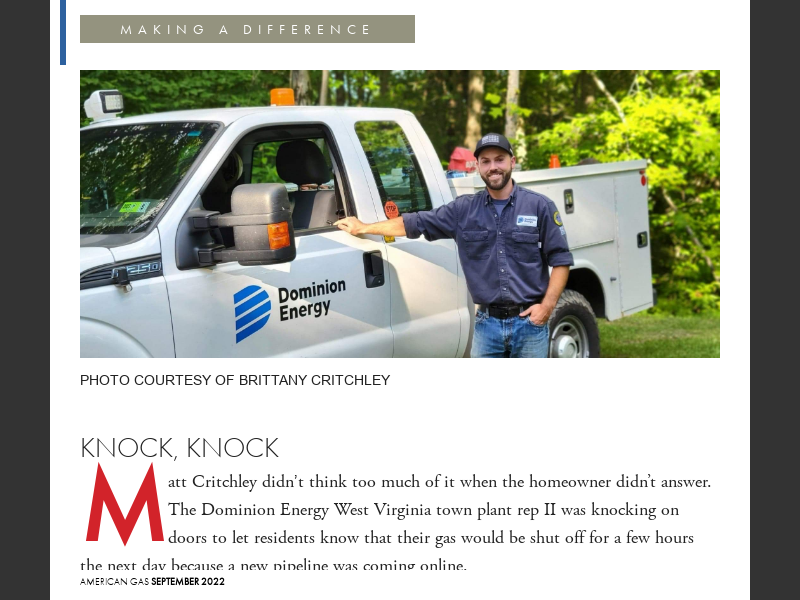 American Gas - September 2022Knock, Knock
