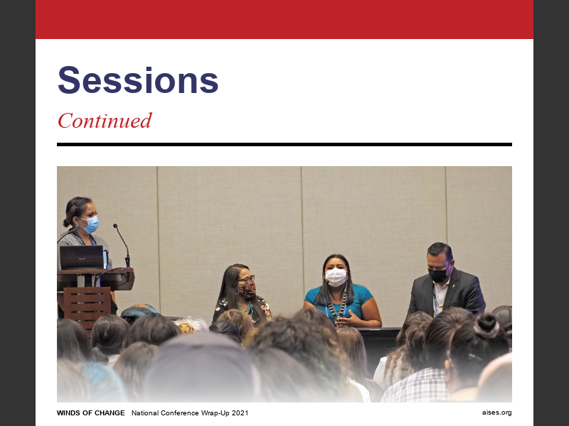 Winds of Change National Conference Wrap-Up 2021Sessions continued