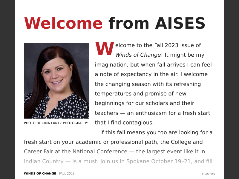 Fall 2023Welcome Letter