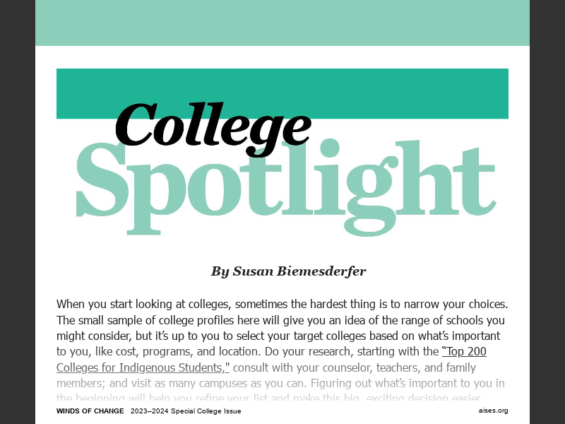 30th Annual Special College Issue • 2023-2024College Spotlight