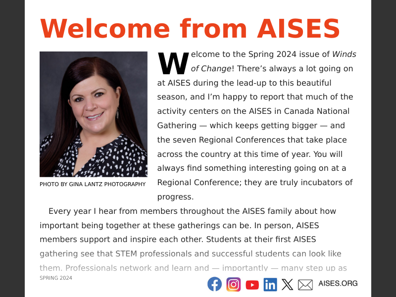 Spring 2024Welcome letter