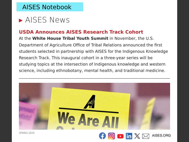 Spring 2024Notebook-AISES News