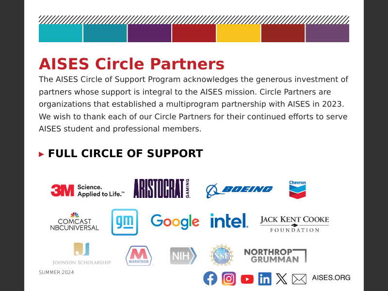 Summer 2024AISES Circle Partners