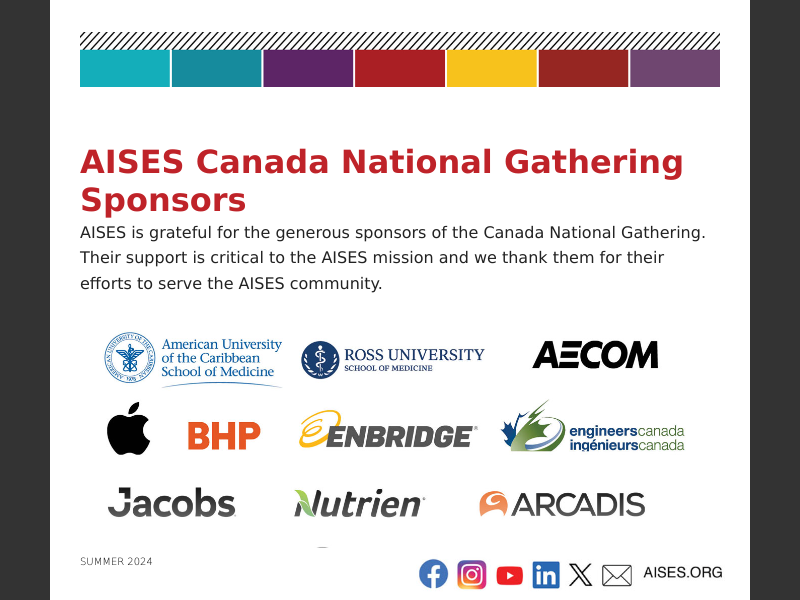 Summer 2024AISES Canada National Gathering Sponsors