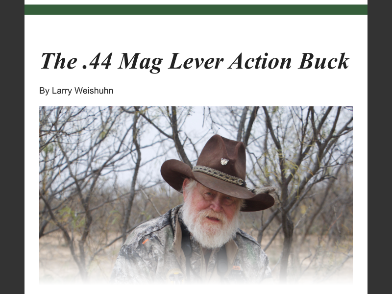 February 2025The .44 Mag Lever Action Buck