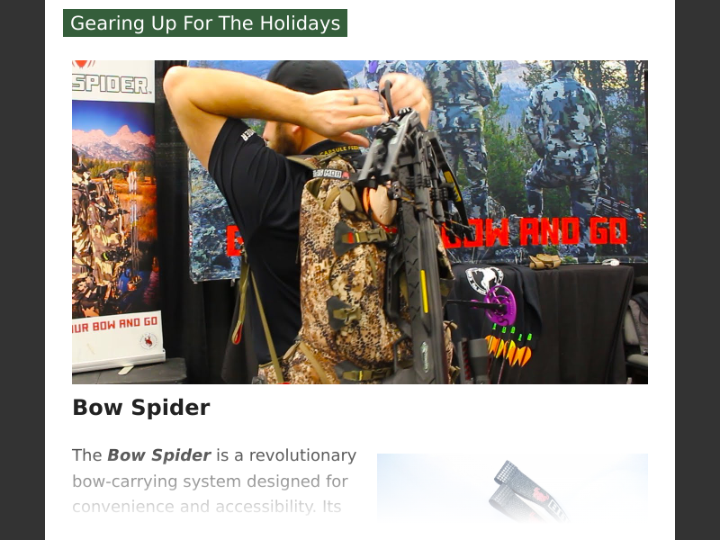 Holiday Edition 2024Bow Spider - Gearin Up for the Holidays