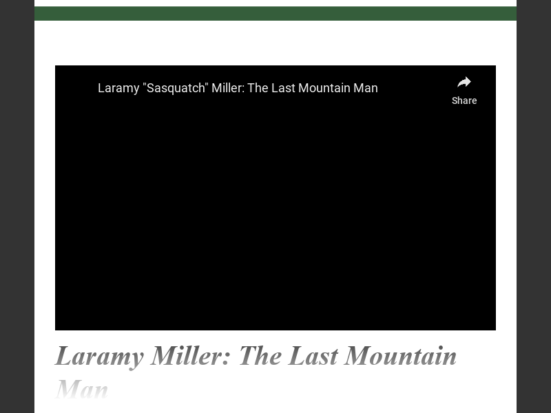 October 2023Laramy Miller - The Last Mountain Man