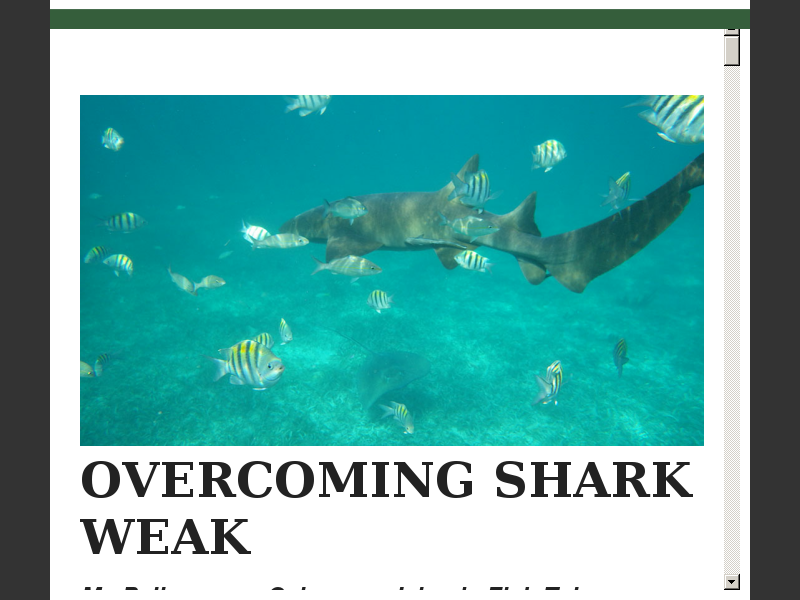 Spring 2018Overcoming Shark Weak