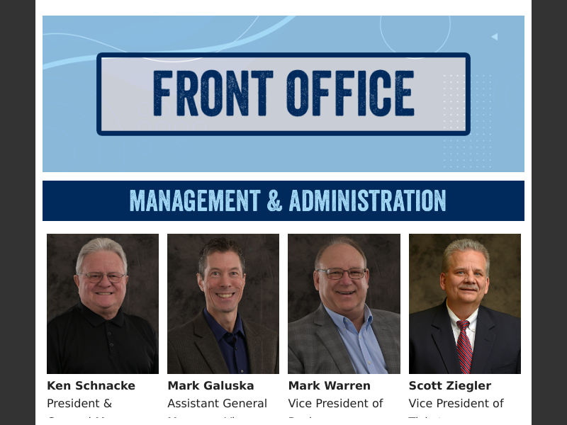 Issue 1Front Office Staff