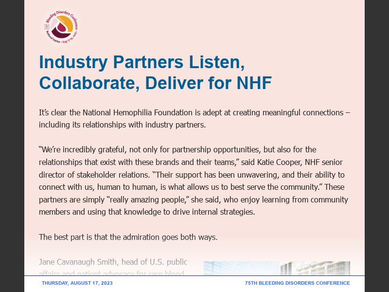 NHF Daily, Thurs., Aug. 17, 2023Industry