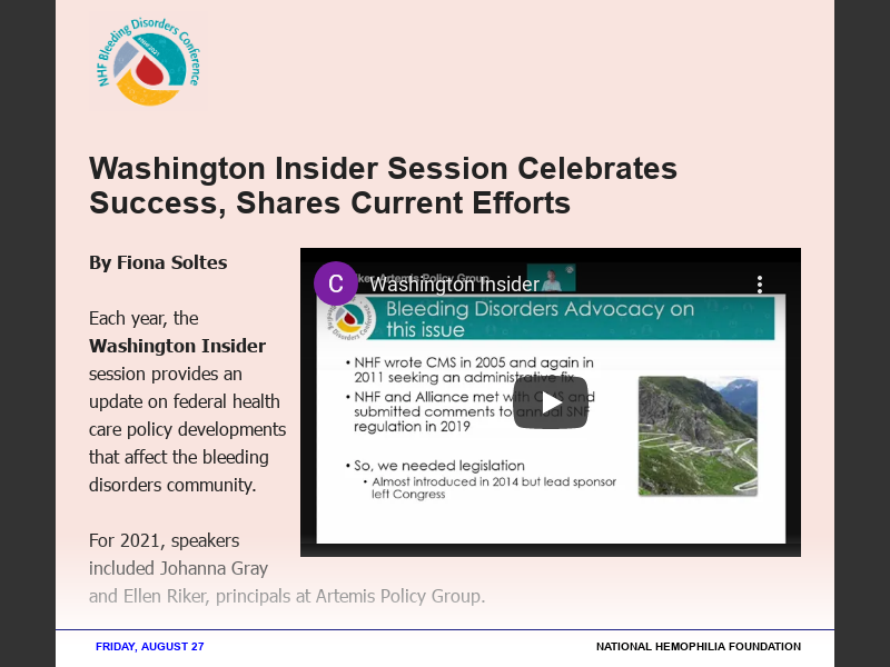 NHF Daily Fri., Aug. 27, 2021Washington