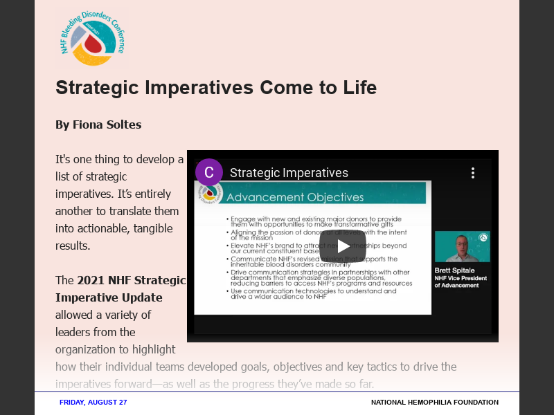 NHF Daily Fri., Aug. 27, 2021Strategic Importance