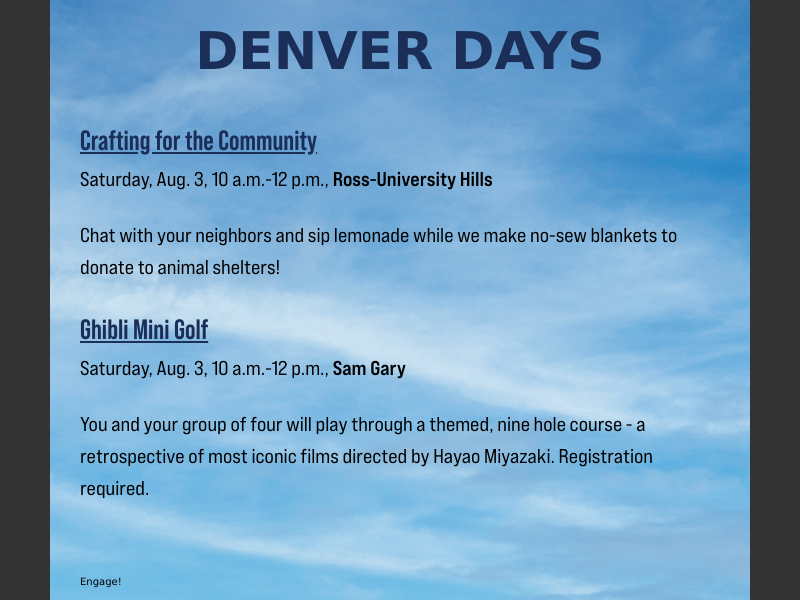 August 2024Denver Days