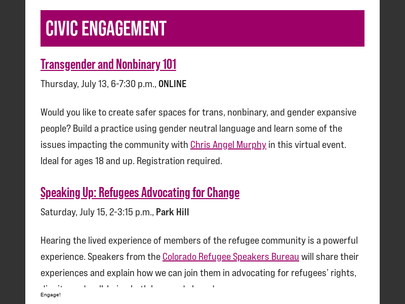 July 2023Civil Engagement