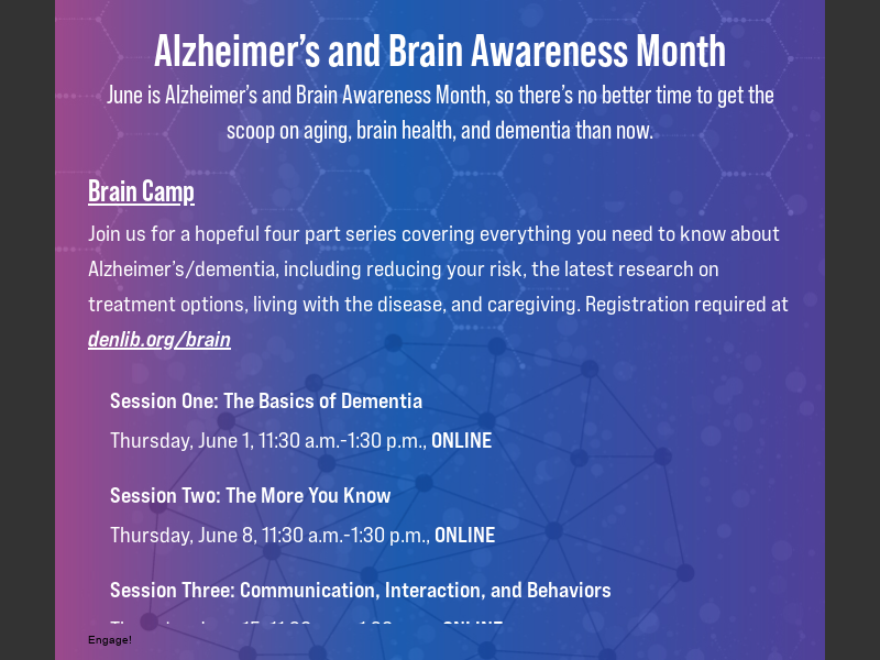 June 2023Alzheimer’s and Brain Awareness Month