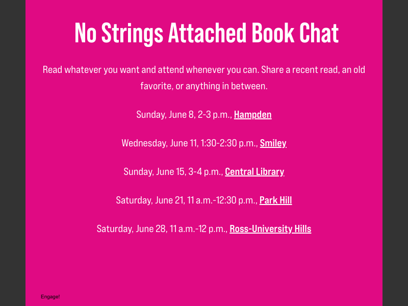 June 2025No Strings Attached Book Chat
