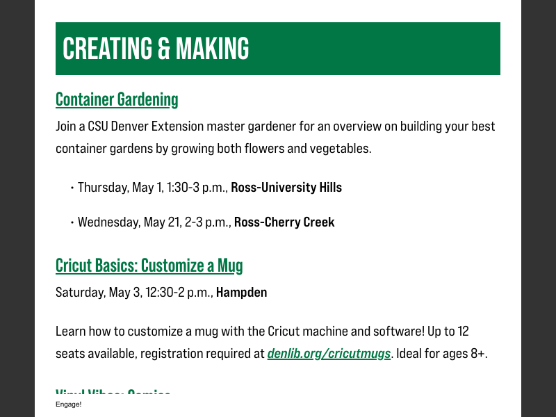 May 2025creating And Making