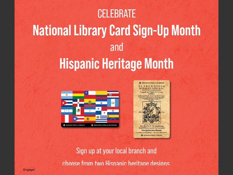 October 2023Hispanic Heritage Month Library Card
