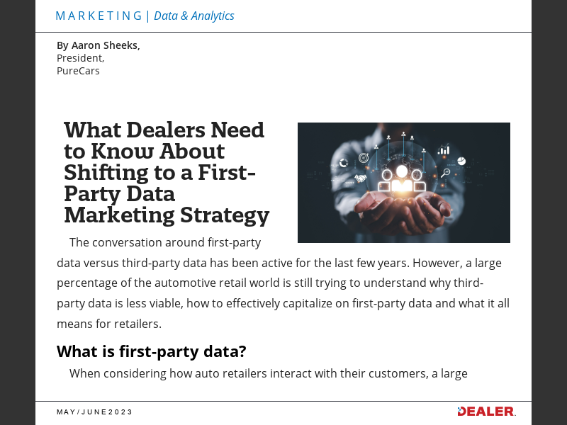 May/June 2023What Dealers Need to Know About Shifting to a First-Party Data Marketing Strategy