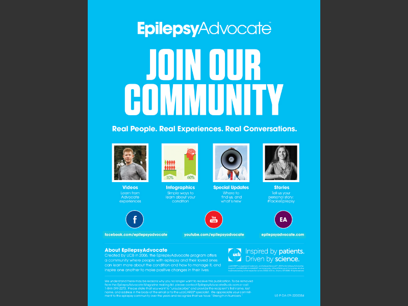 Epilepsy Advocate - Fall 2022Join Our Community