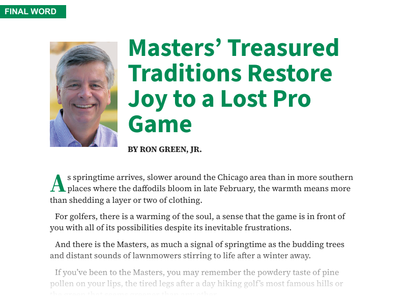 April 2025Final Word: Ron Green Jr.