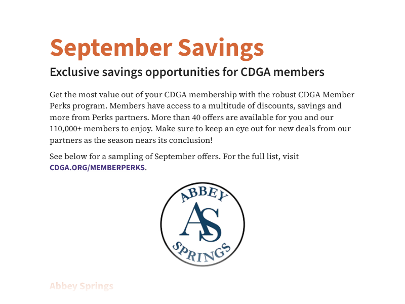 September 2024Member Perks