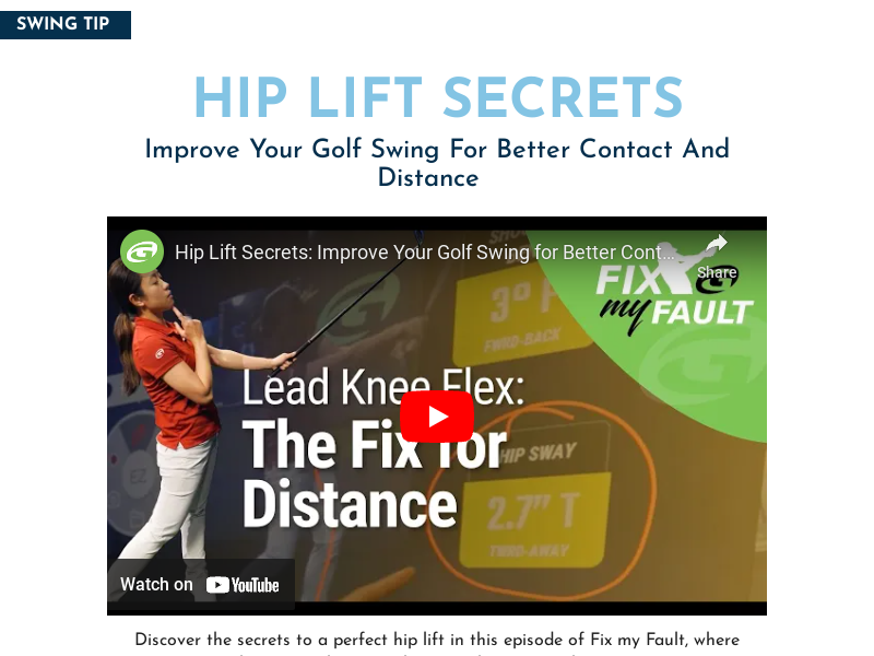 January 2024Swing Tip