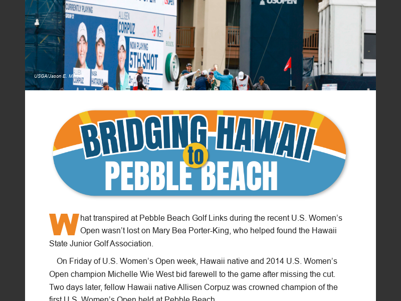 August 2023From Hawaii to Pebble