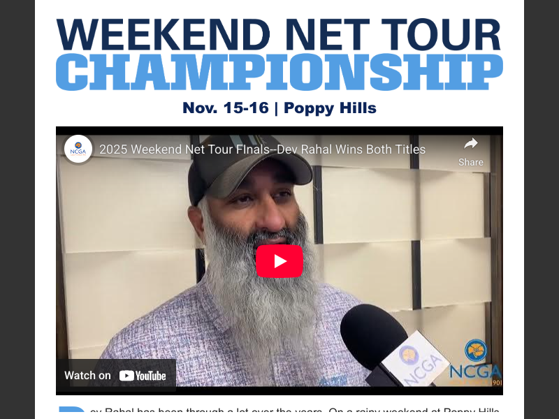 December 2025Tournament Central - Weekend Net Tour