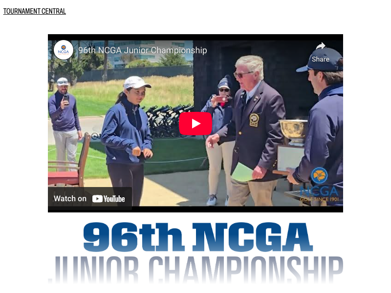 July 2025Tournament Central: NCGA Junior Championship