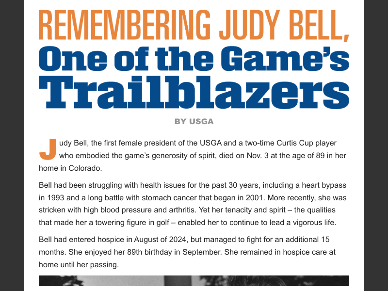 November 2025Remembering JudyBell