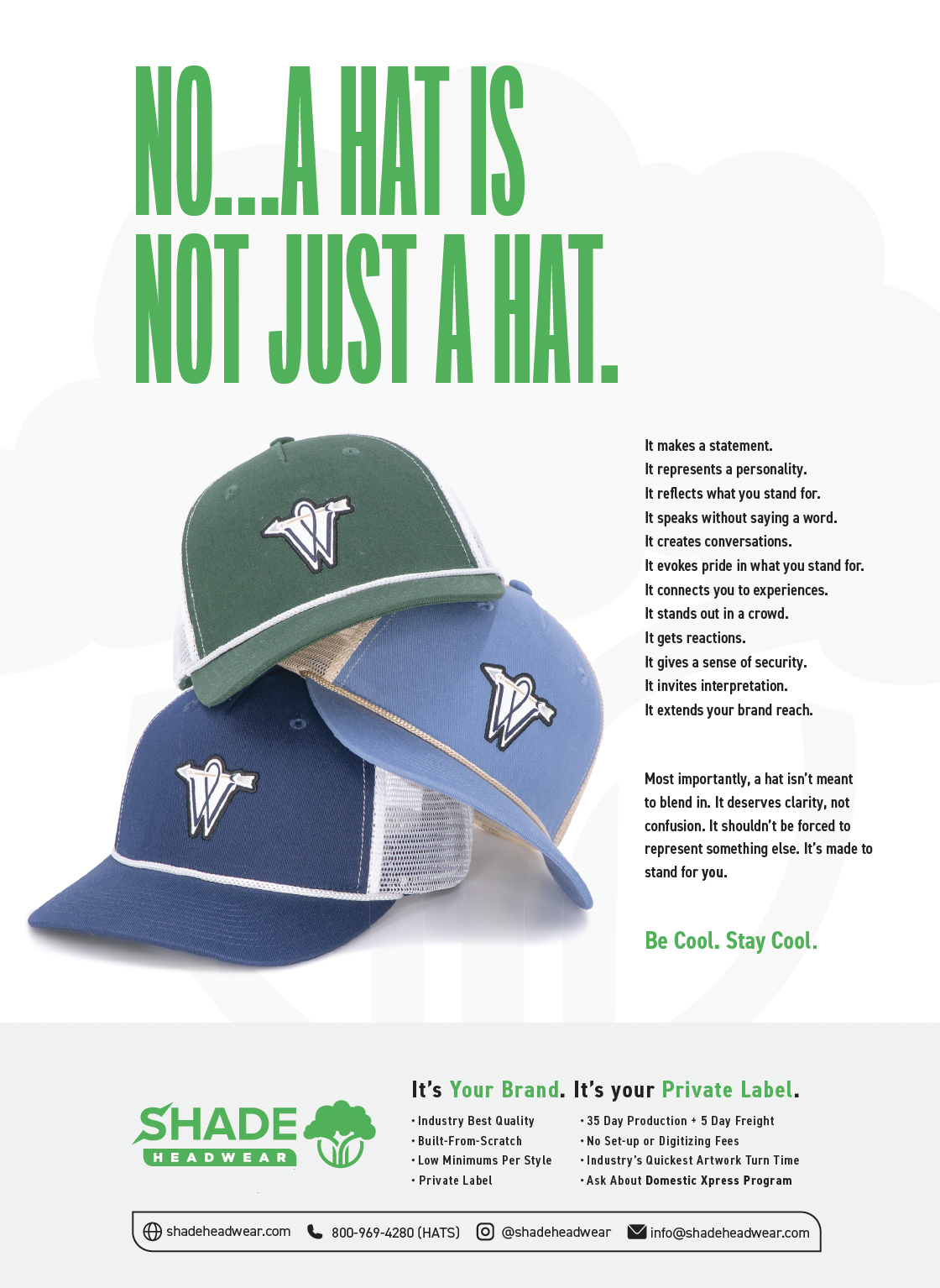September 2025SHADE HEADWEAR AD
