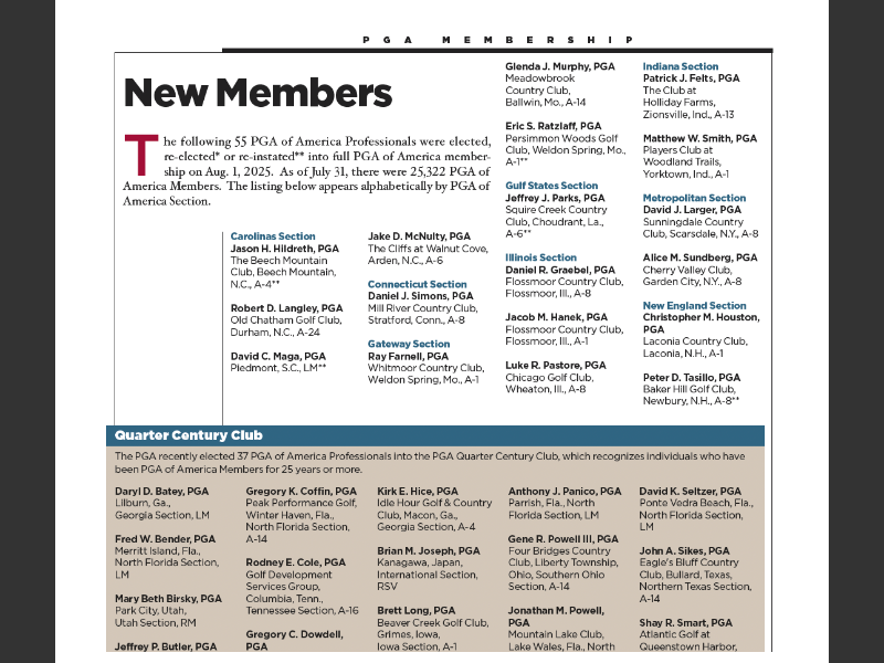 September 2025Membership