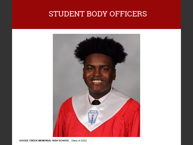 2022 GCM Graduation ProgramStudent Body Officers