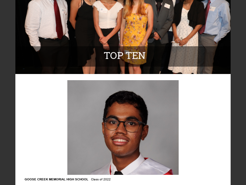 2022 GCM Graduation ProgramTop Ten