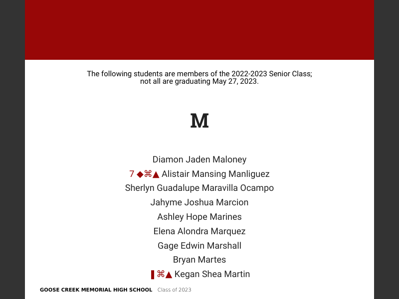 2023 GCM Graduation ProgramM