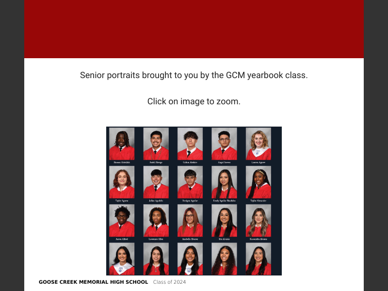 2024 GCM Graduation ProgramSenior Portraits