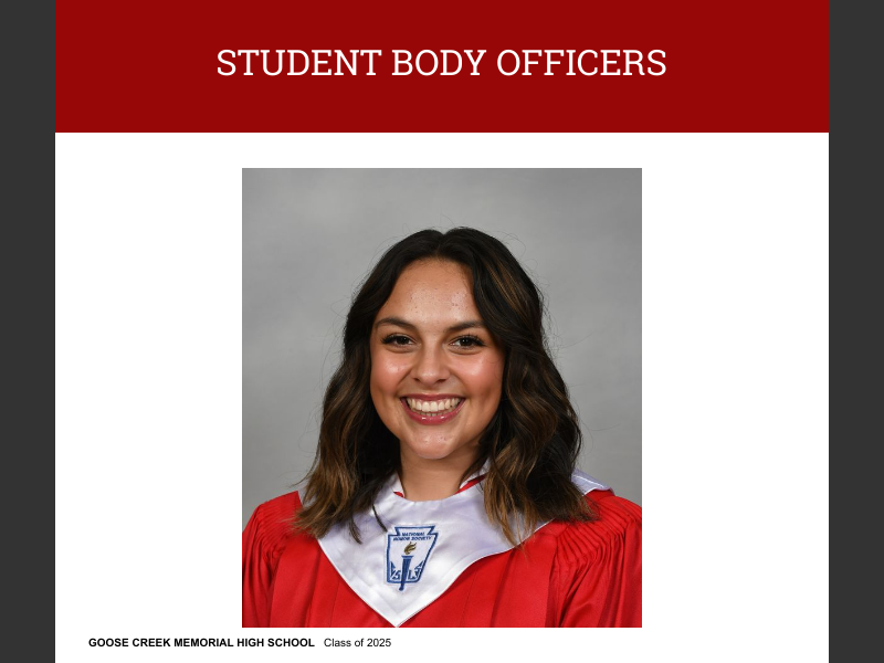 2025 GCM Graduation ProgramStudent Body Officers