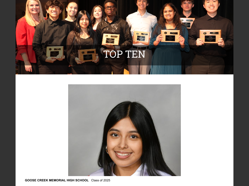 2025 GCM Graduation ProgramTop Ten
